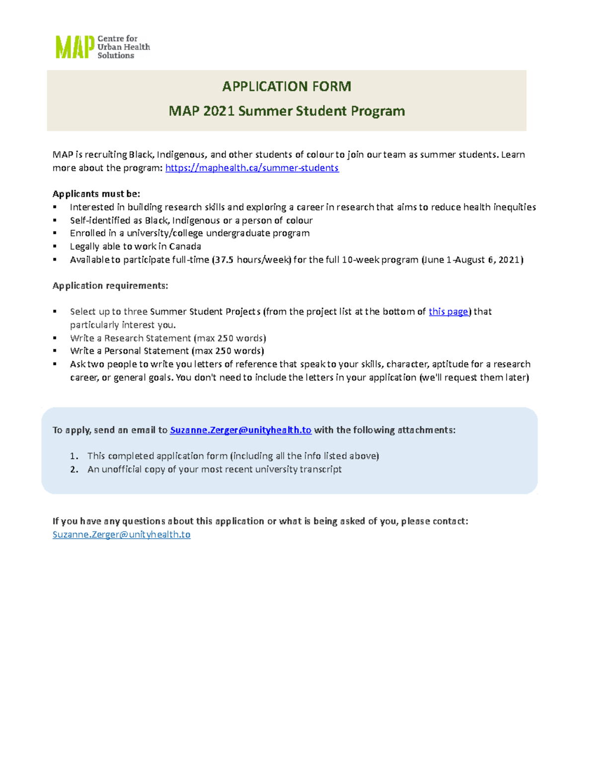 MAP-Summer-Student-Program Application-Form Insertyourname ...