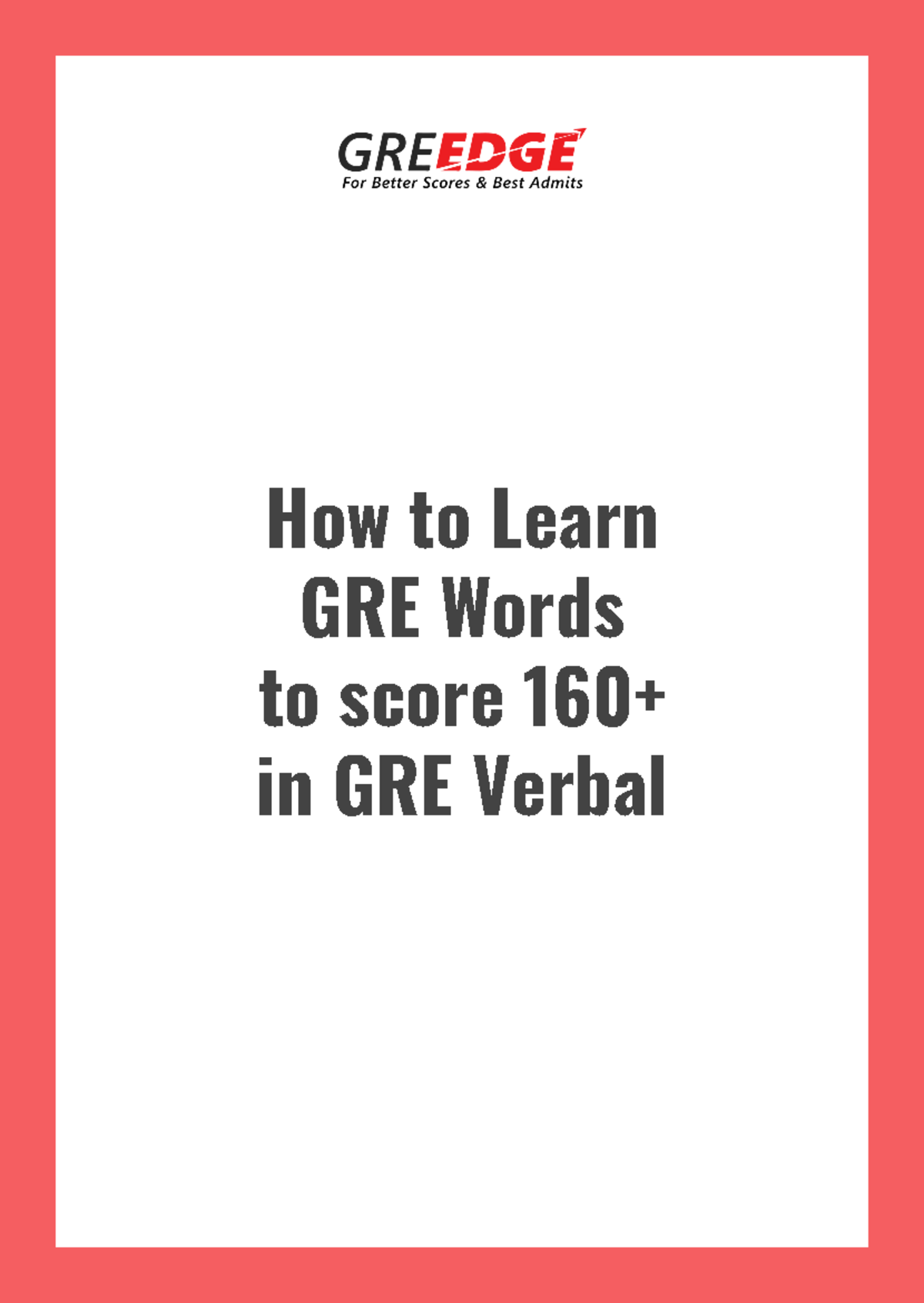 Ebook - Idjejckxk - How to Learn GRE Words to score 160+ in GRE Verbal ...