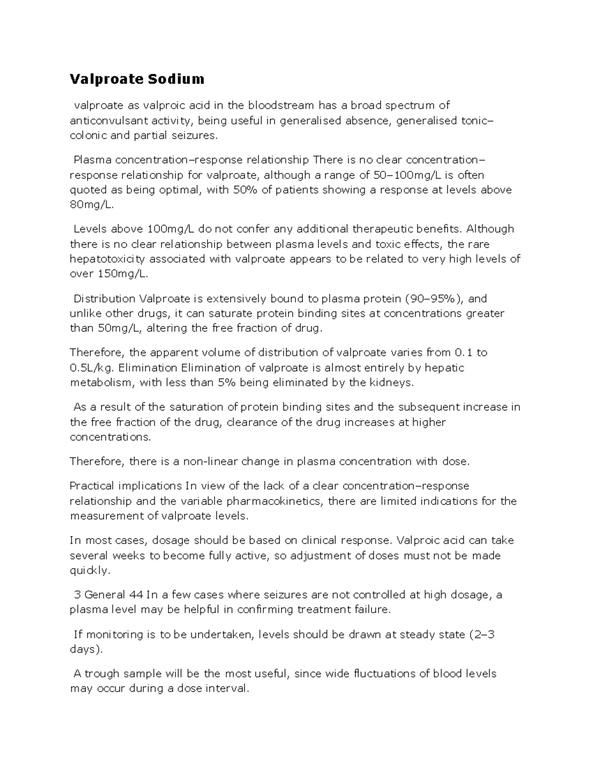 Valproate Sodium - Valproate Sodium valproate as valproic acid in the ...