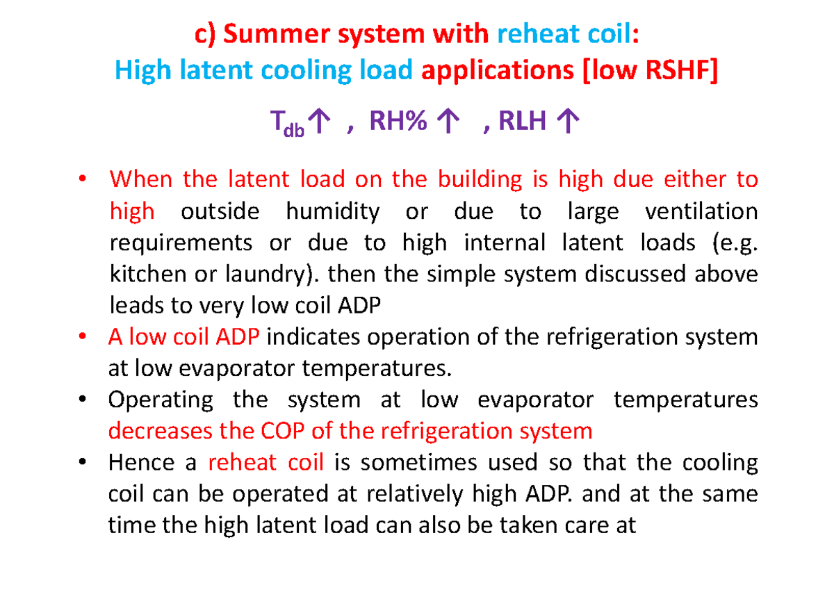 Lect -09-1 - Refrigeration and Air Conditioning - • When the latent ...