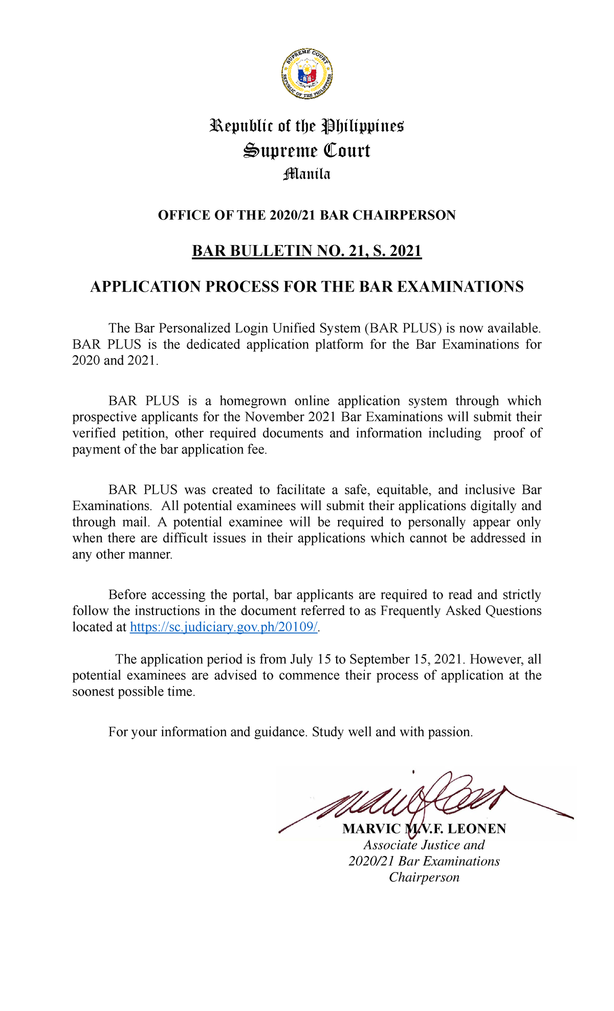 Bar-bulletin-21 - Notes - Republic of the Philippines Supreme Court ...