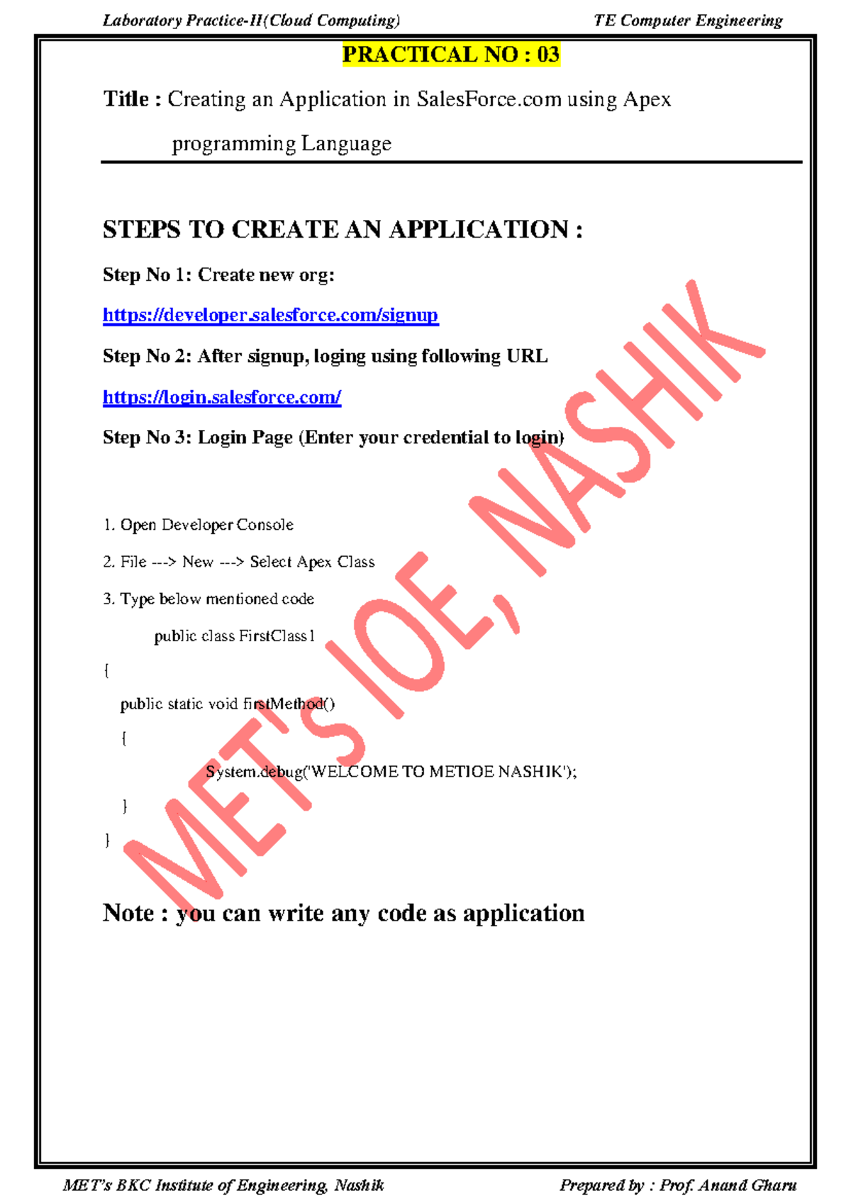 Final practical no 03 2022 - Laboratory Practice-II(Cloud Computing) TE Computer Engineering MET ...