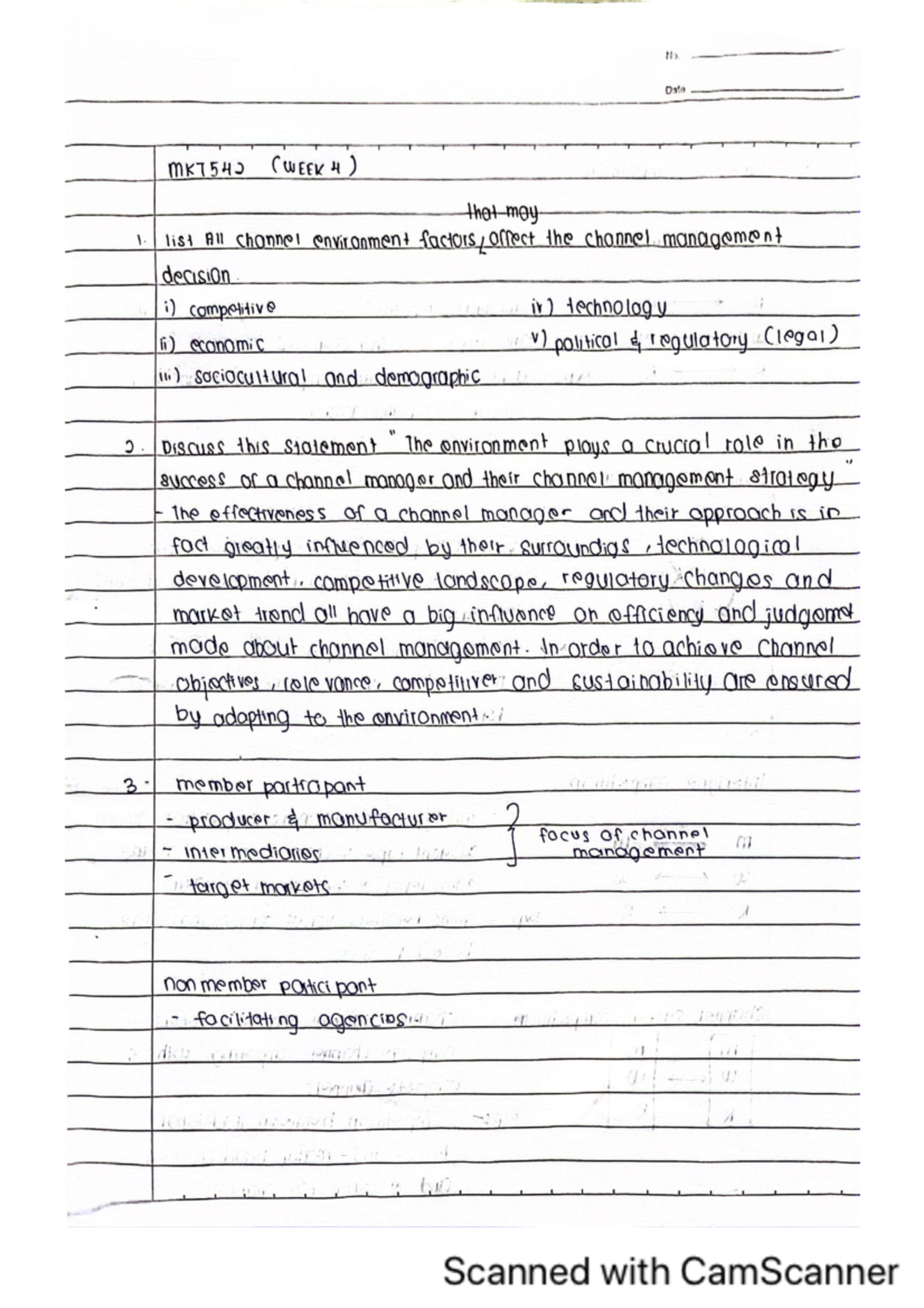 Week 4 blended - exercise - Channel Management - Studocu