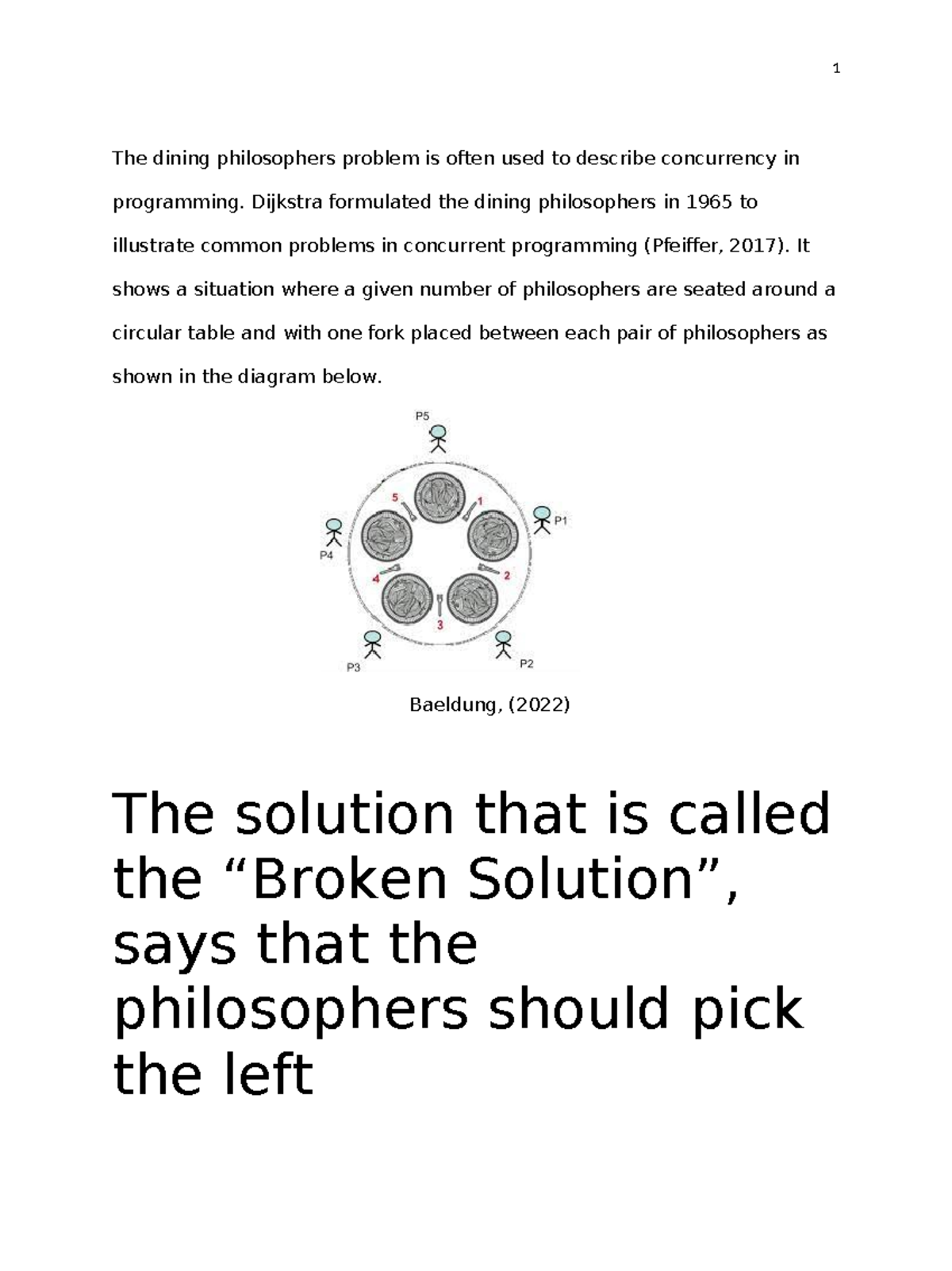 Operating Systems 2 - Written Assignments - The dining philosophers ...