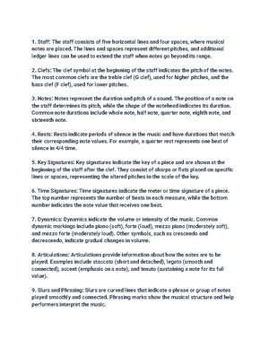 Intro to music answers - . 1. In musical compositions, a theme is: A ...