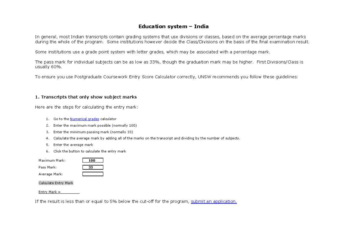 Education System-India - Education system – India In general, most ...