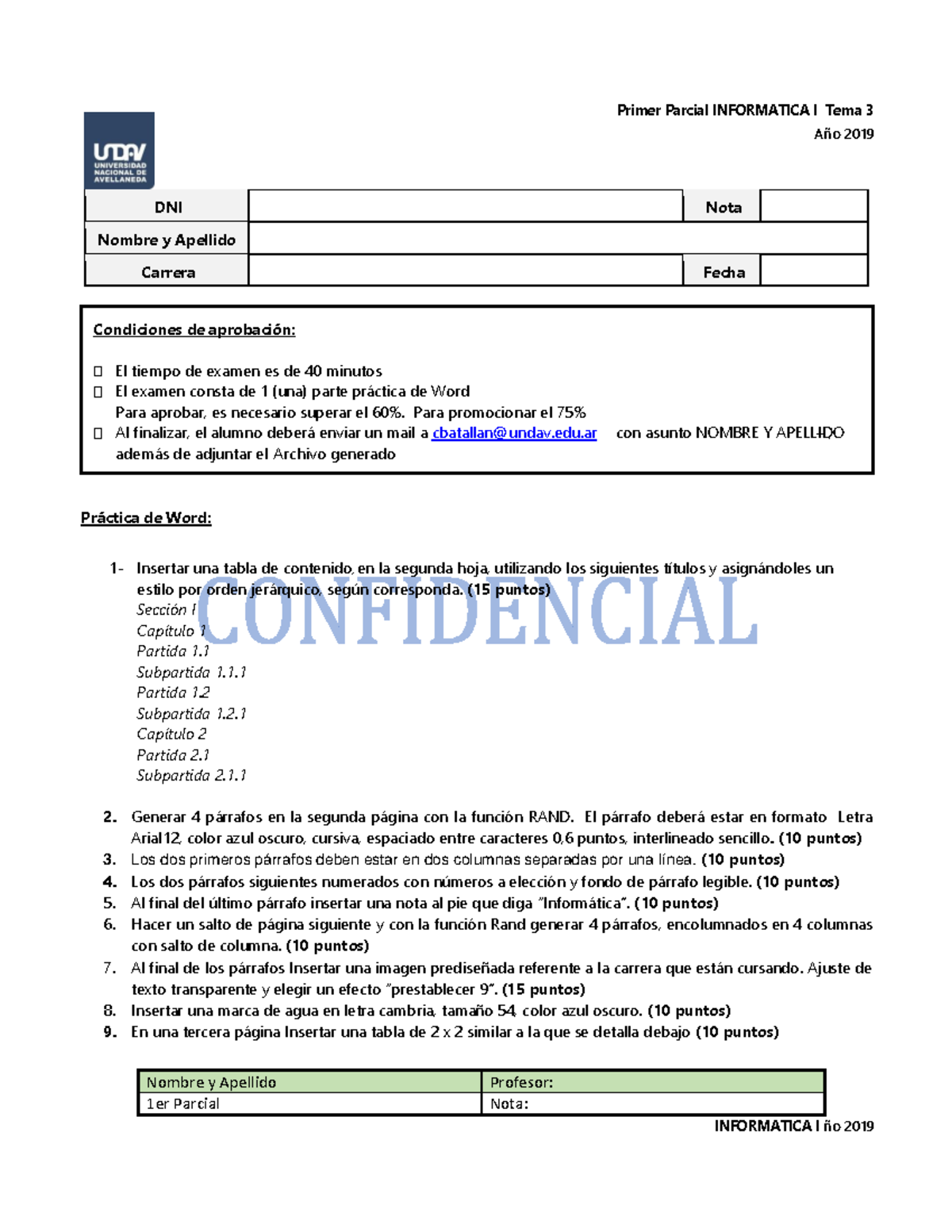 Examen de muestra/práctica 2019, preguntas y respuestas - Warning: TT: undefined function: 32 ...