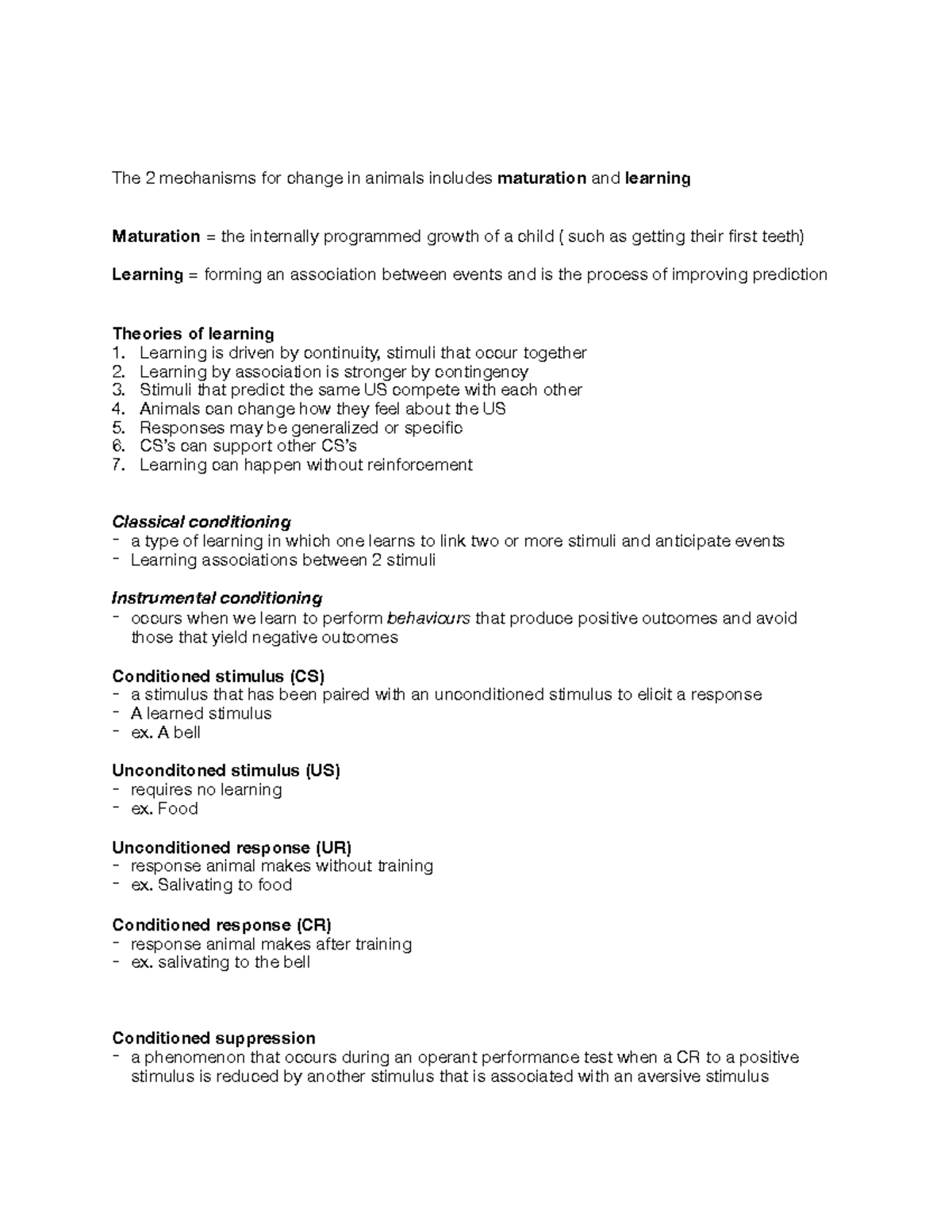 Mid term 1 ps261 - Lecture notes 1-4 - The 2 mechanisms for change in ...