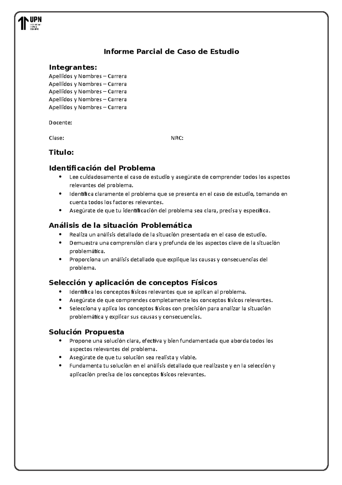 Informe Parcial de Caso de Estudio - Informe Parcial de Caso de Estudio ...