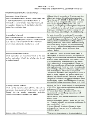 BSN346 PPH Concept Map Assignment - Risk Factors / Causes Assessment ...