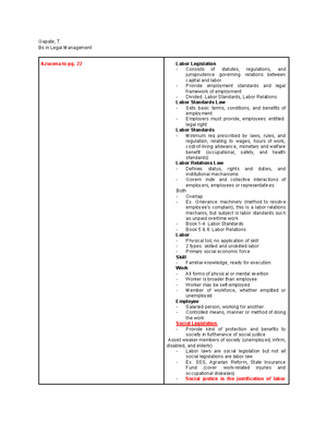Summary of Leave Benefits Essay Paper - Gapate, T. Bs in Legal ...