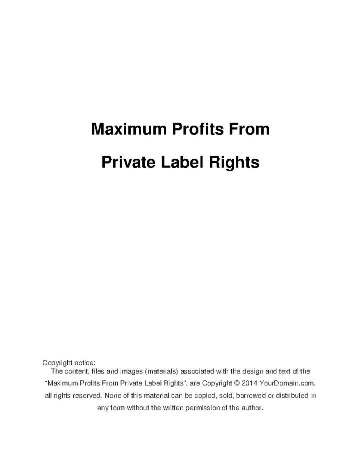 7 Simple Steps to PLR Profits - Maximum Profits From Private Label ...