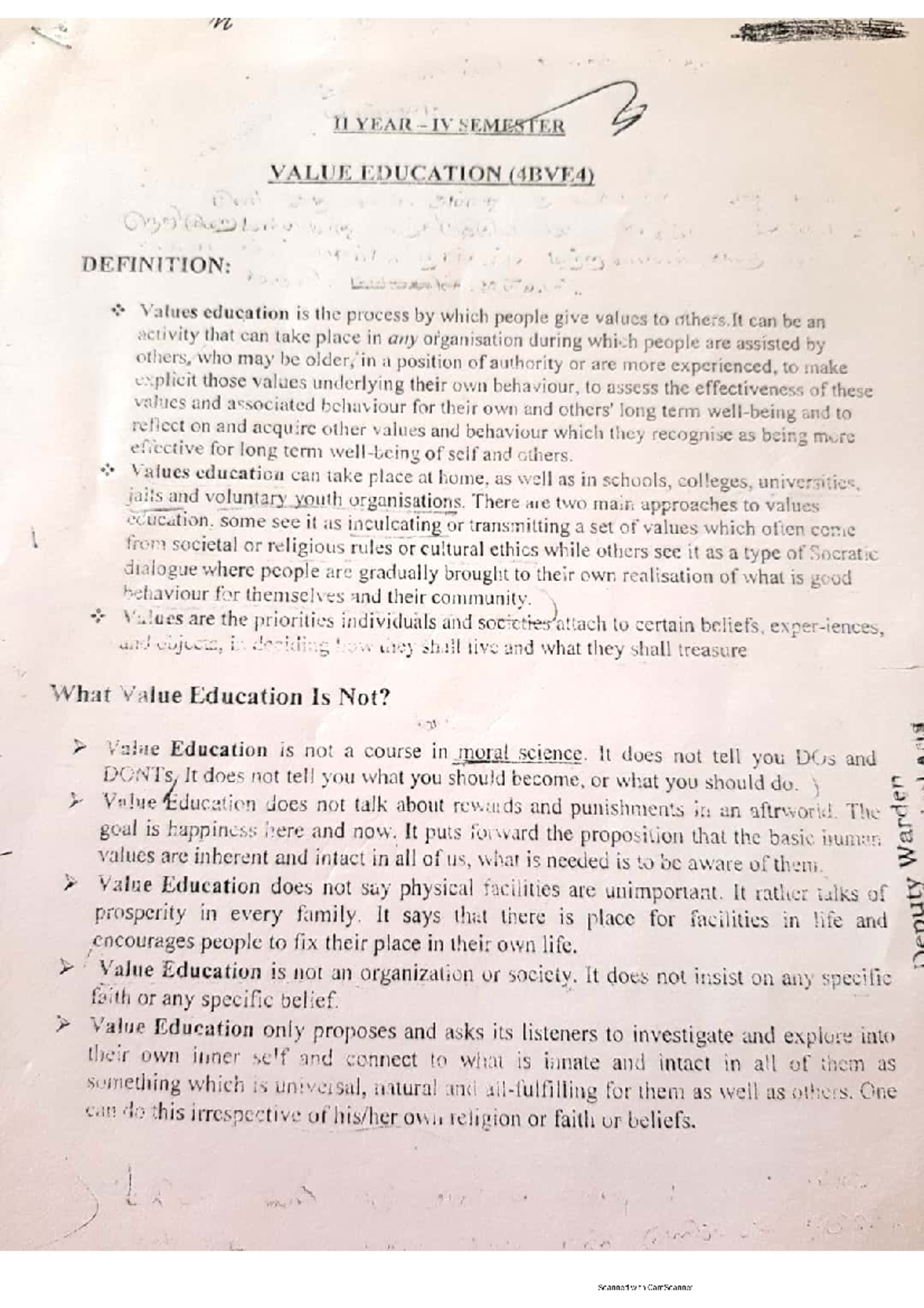 Value Education - B.Sc Computer Science - Studocu