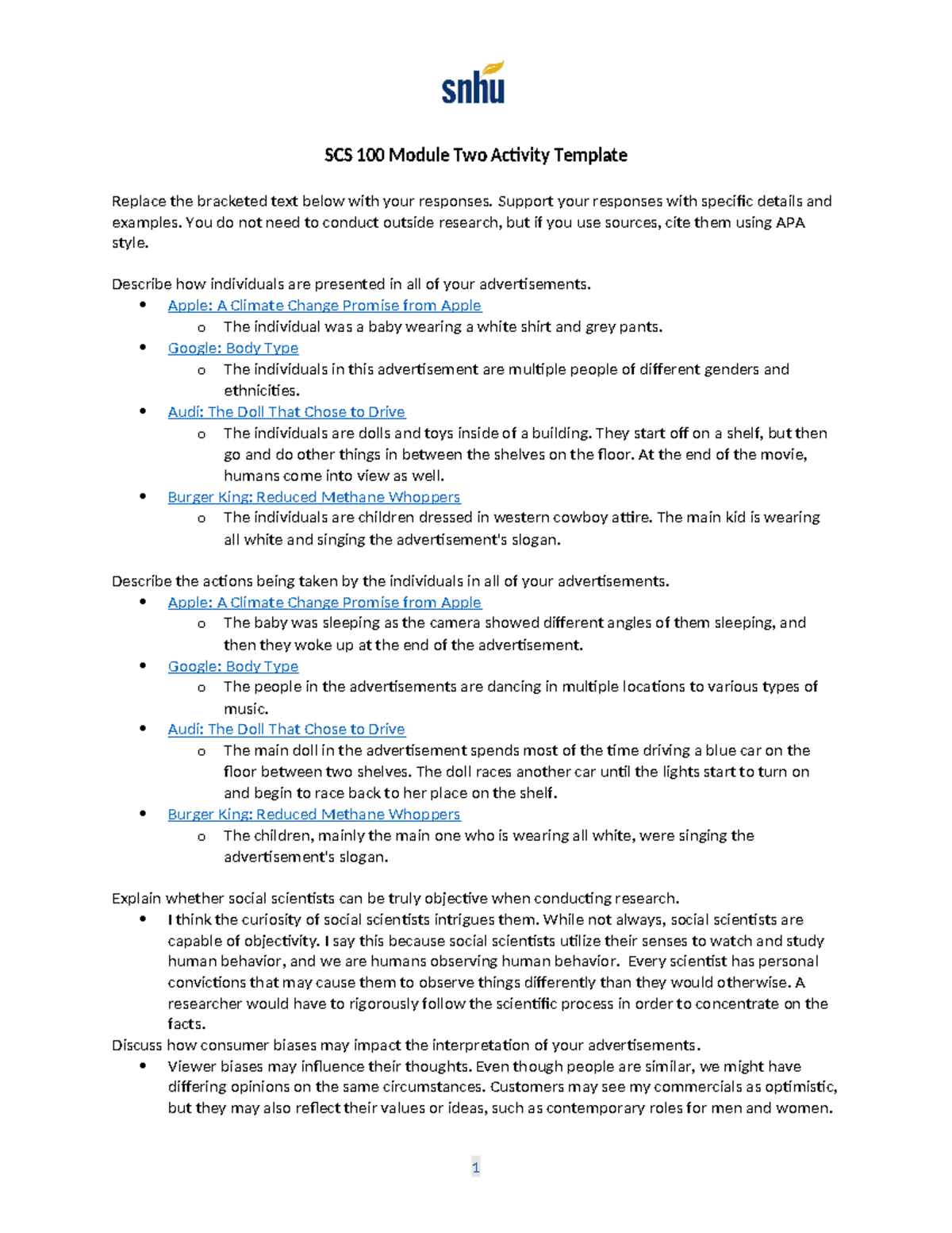 SCS 100 Module Two Activity Template - SCS 100 Module Two Activity ...