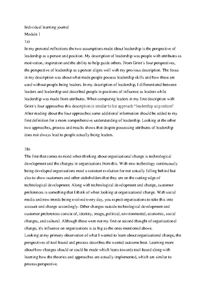 Learning journal 3 - How would you characterize the followers you had ...