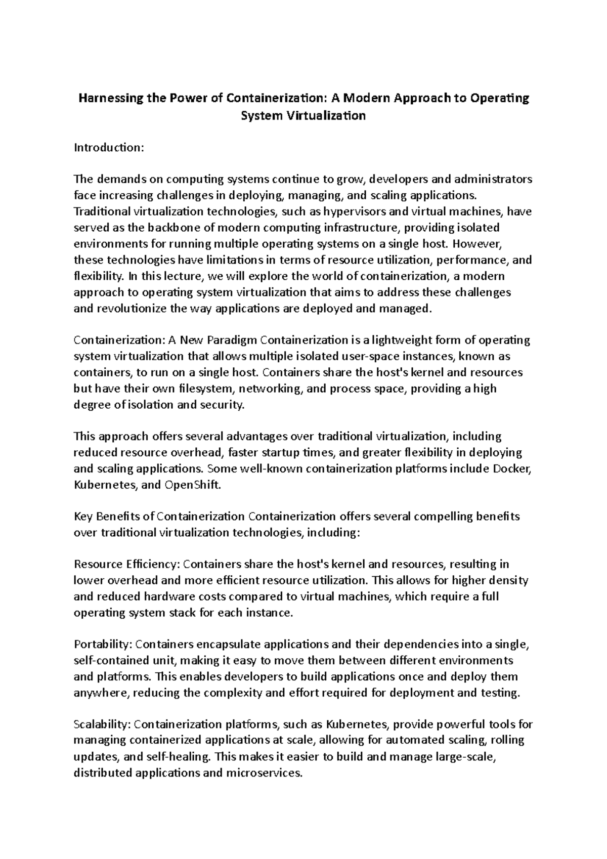 Harnessing the Power of Containerization- A Modern Approach to ... Harnessing the Power of Containerization- A Modern Approach to ...