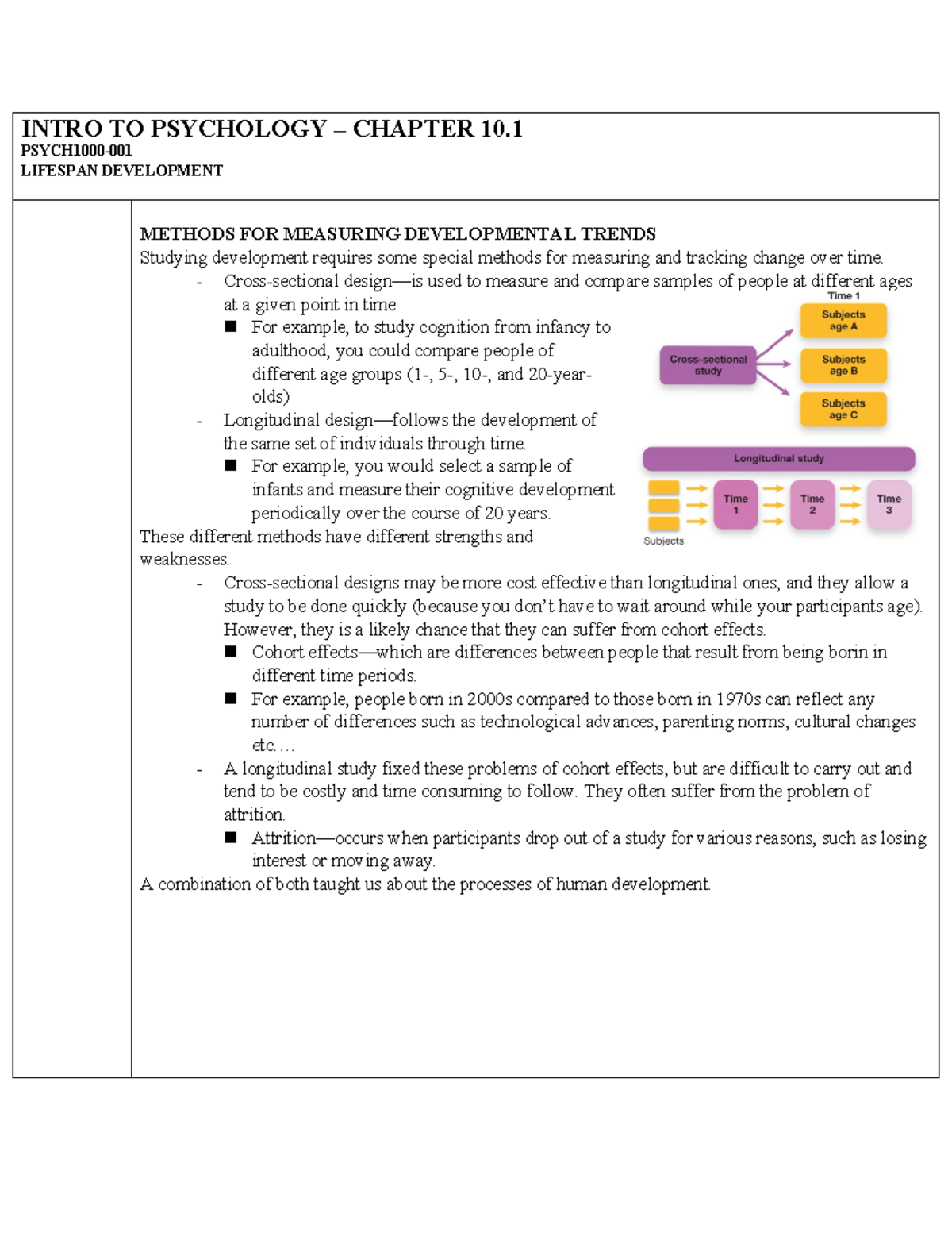 PSY1000 - CH10 - Notes for chapter 10 in the textbook. - PSYCH1000 ...