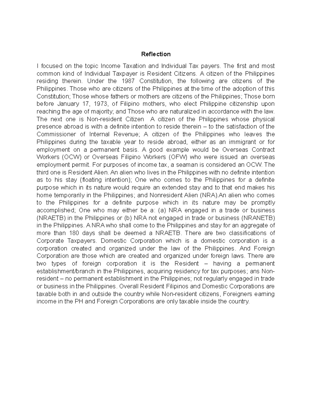 Reflection 6 - Entrepreneurial Management - Reflection I focused on the ...