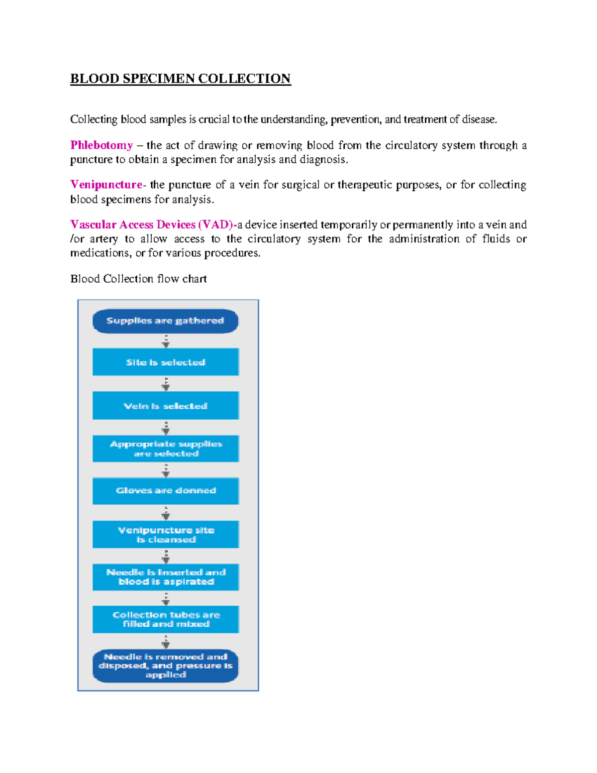DOC-20230928-WA0006..pdf - BLOOD SPECIMEN COLLECTION Collecting blood ...