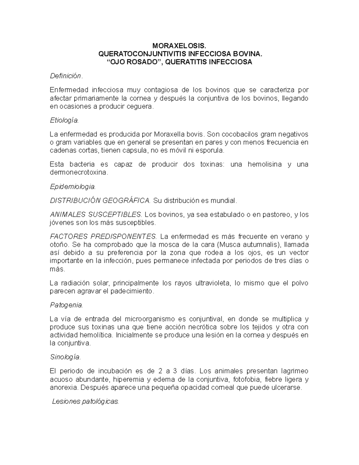 Queratoconjuntivitis, Infecciosa Bovina Y Rinitis Atrófica Infecciosa ...