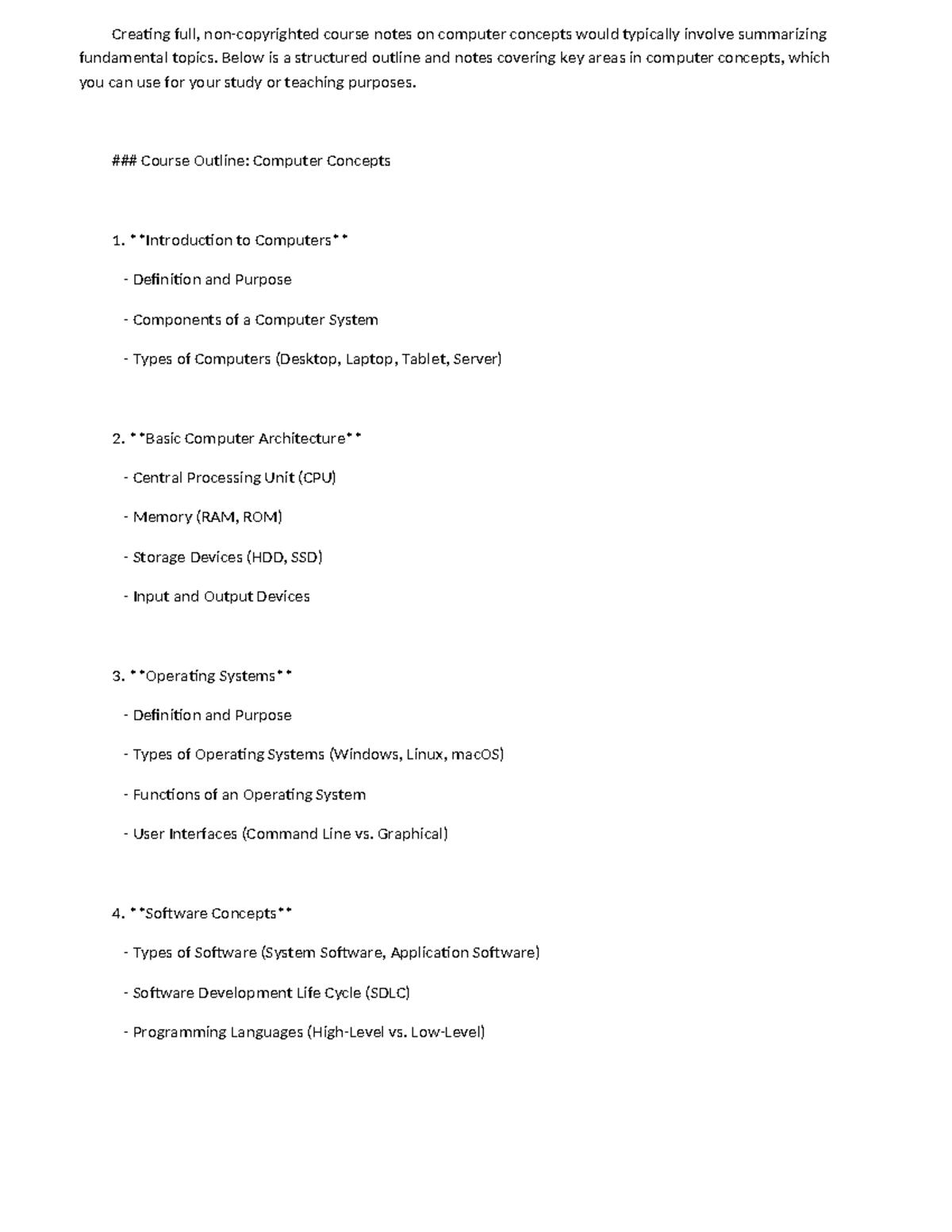 Ccc notes - Creating full, non-copyrighted course notes on computer ...