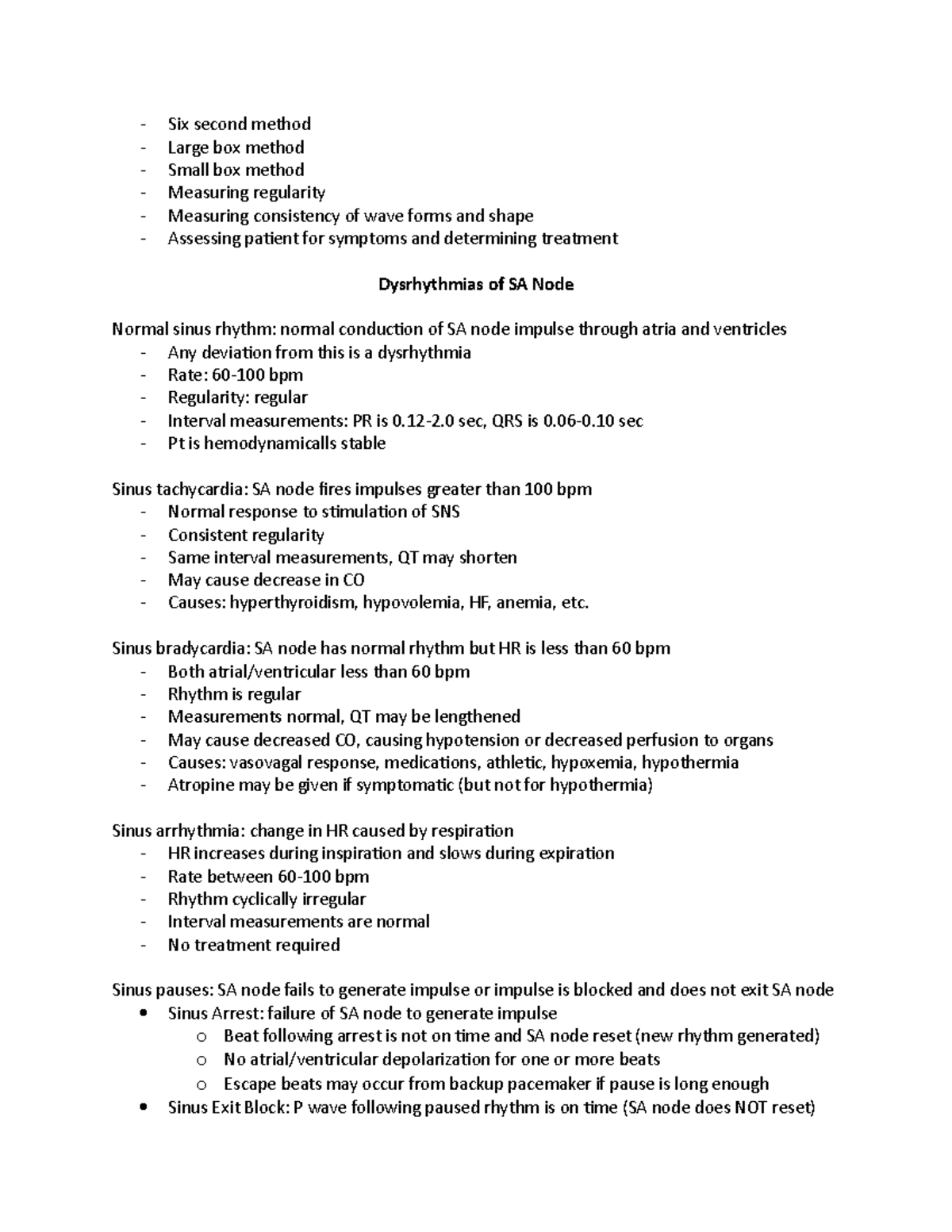 Dysrhythmias - Six second method Large box method Small box method ...