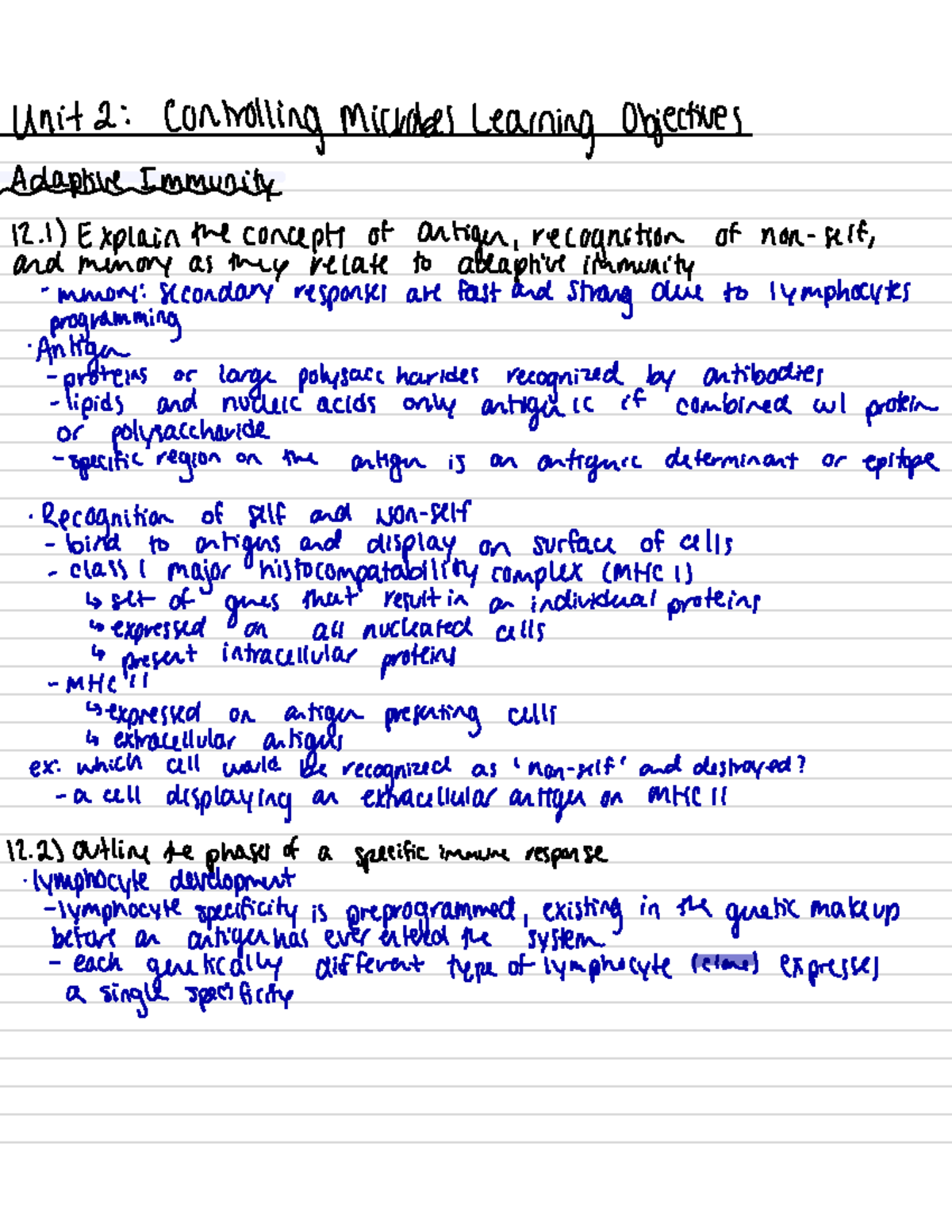 MMG 201 SS19 5 - learning objectives - Unitrdiconhollingmicvobellearningobjectives 12 ) Explain ...