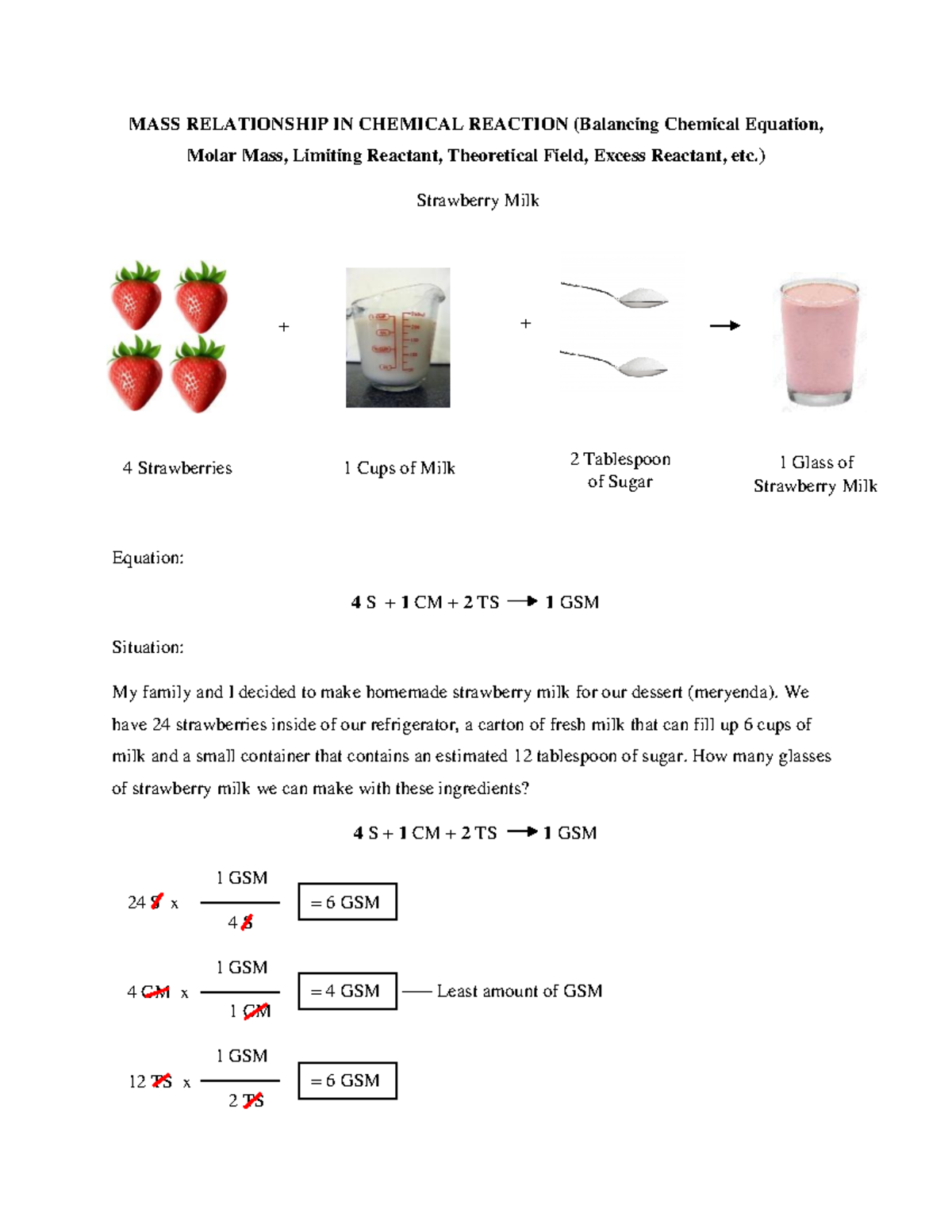 MASS Relationship IN Chemical Reaction (Balancing Chemical Equation ...