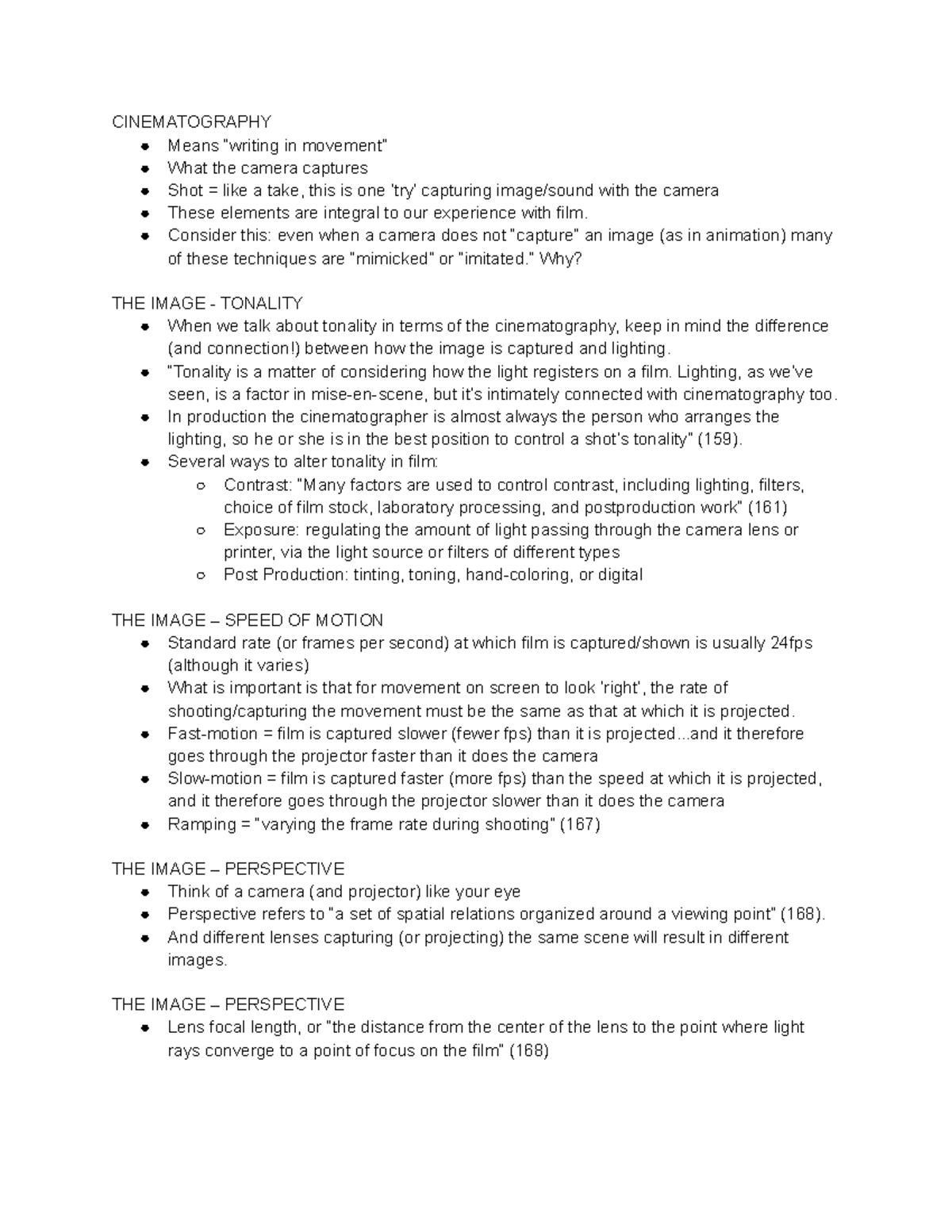 Cinematography - Tartaglia's class - CINEMATOGRAPHY Means “writing in ...