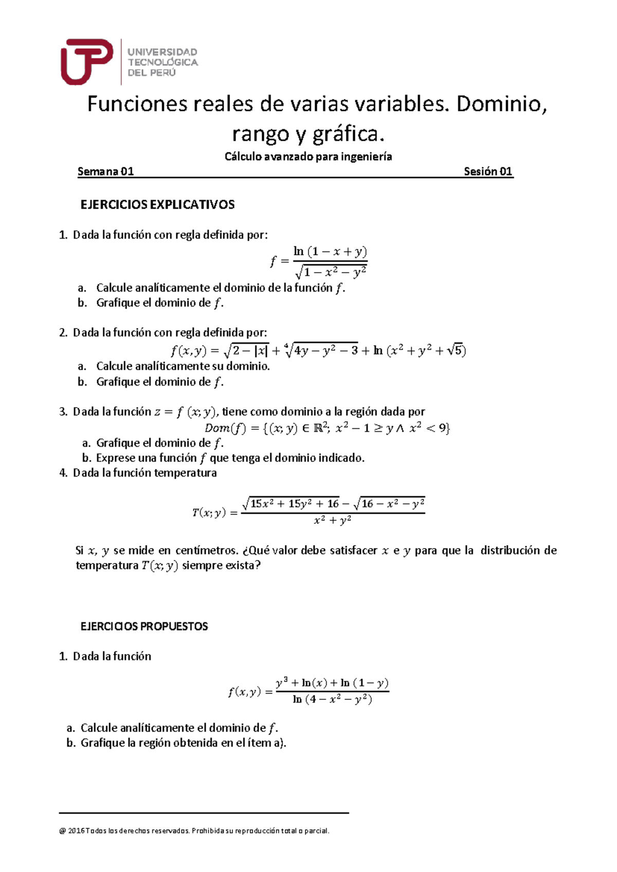 S01 s1- Separata-CAPI - S01 s1- Separata-CAPI - Funciones reales de varias variables. Dominio ...