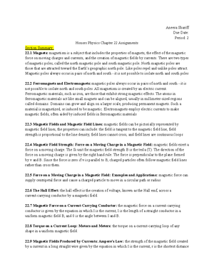 Physics Chapter 11 Assignments - Aneesa Shariff Due Date: 11/01 ...