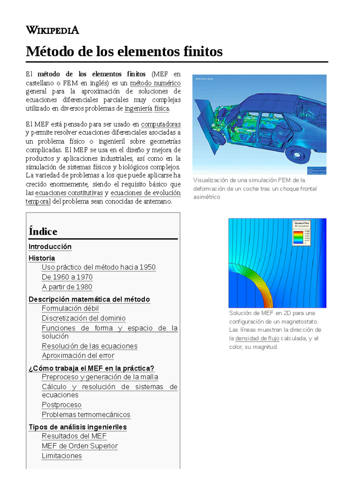 Método de los elementos finitos - Visualización de una simulación FEM ...