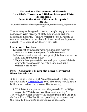 Disaster Data Lab - Natural and Environmental Hazards Lab 2: Learning ...