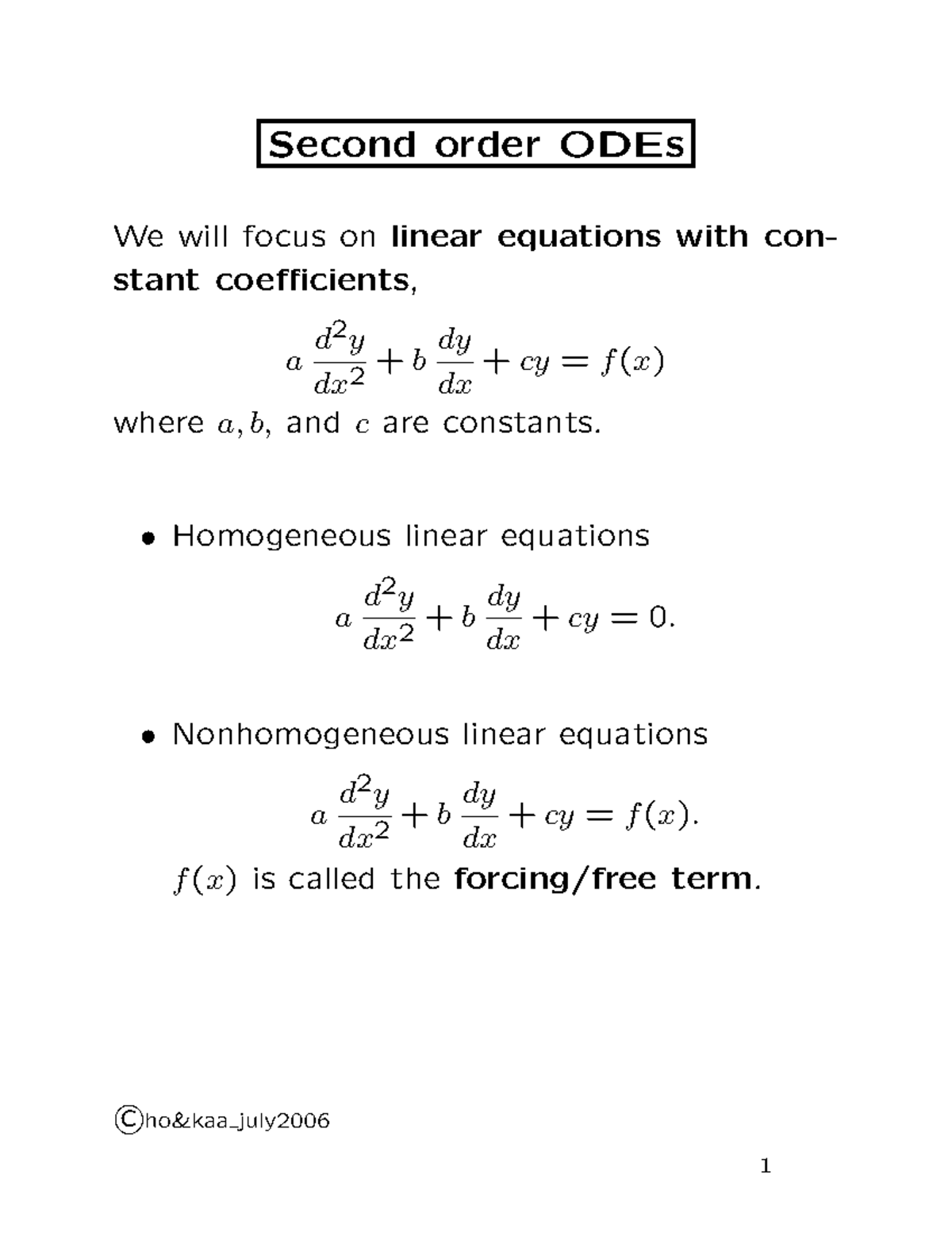 2a-2nd order ode (2019 01 03 02 37 44 UTC) - Second order ODEs We will ...