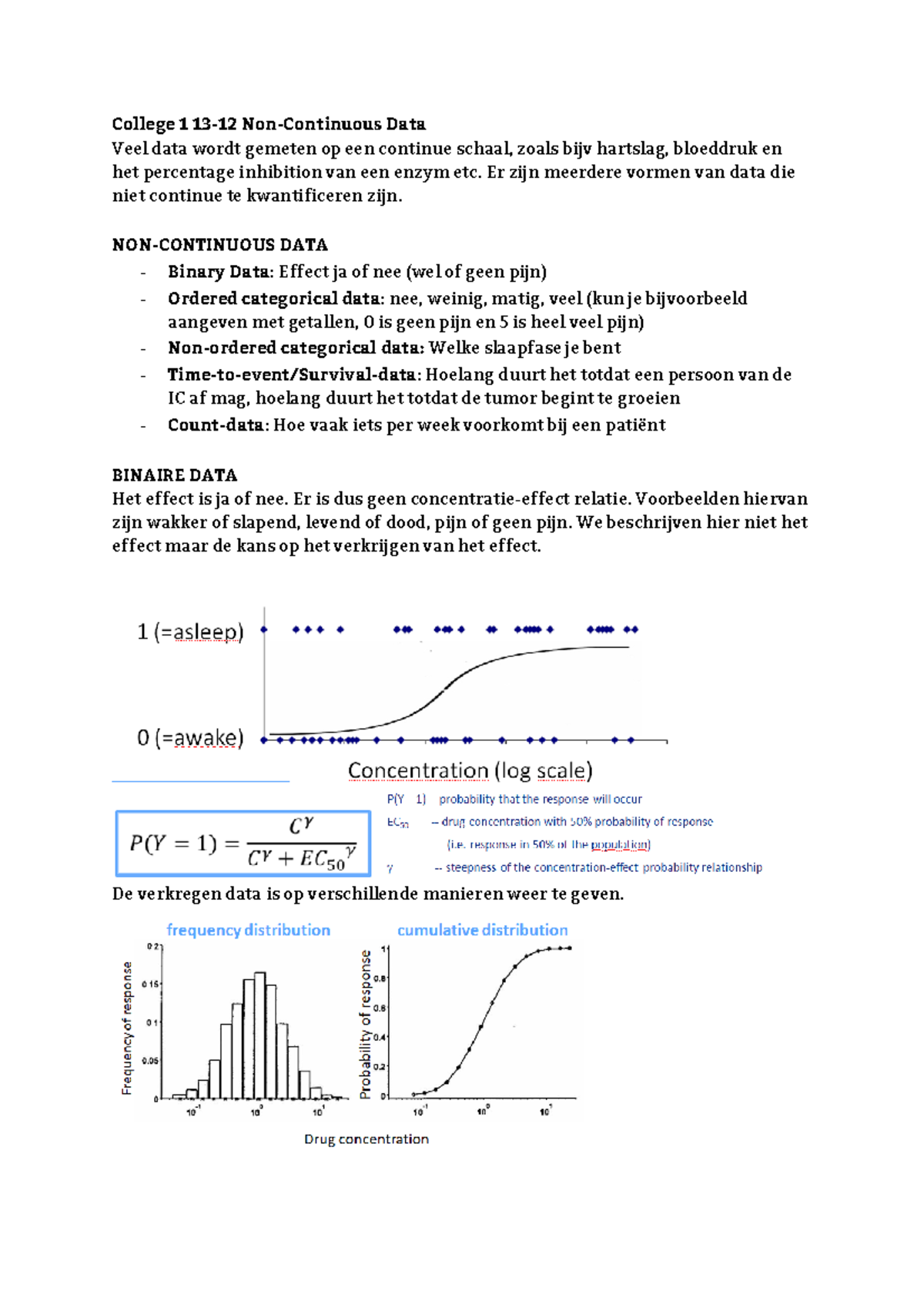 Non-continuous data - College 1 13-12 Non-Continuous Data Veel data ...
