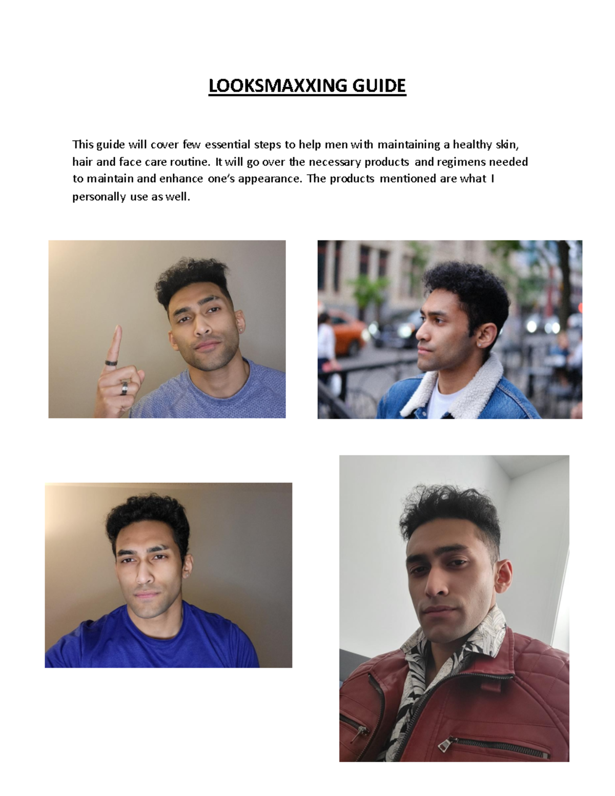 Looksmaxxing- Guide - LOOKSMAXXING GUIDE This guide will cover few ...