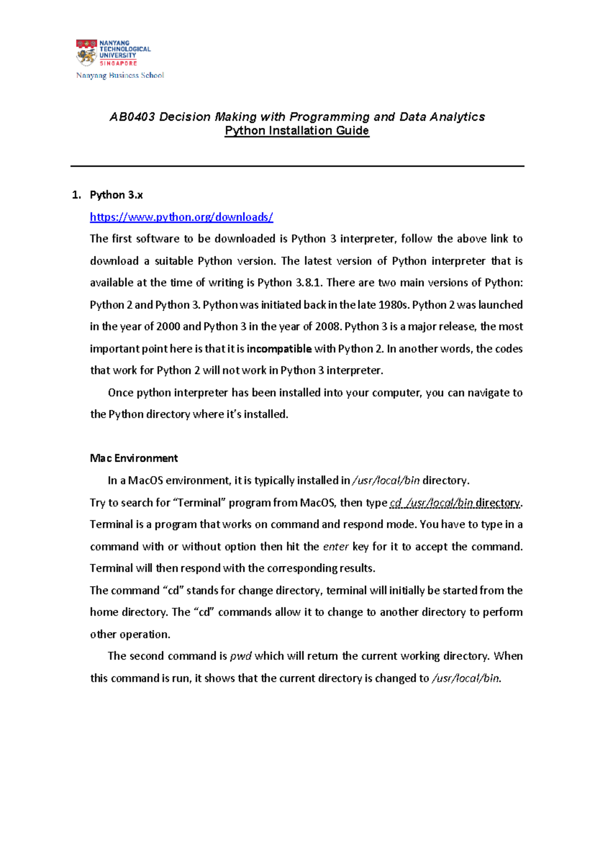 2019 Python Installation Guide Ab0403 Decision Making With Programming And Data Analytics