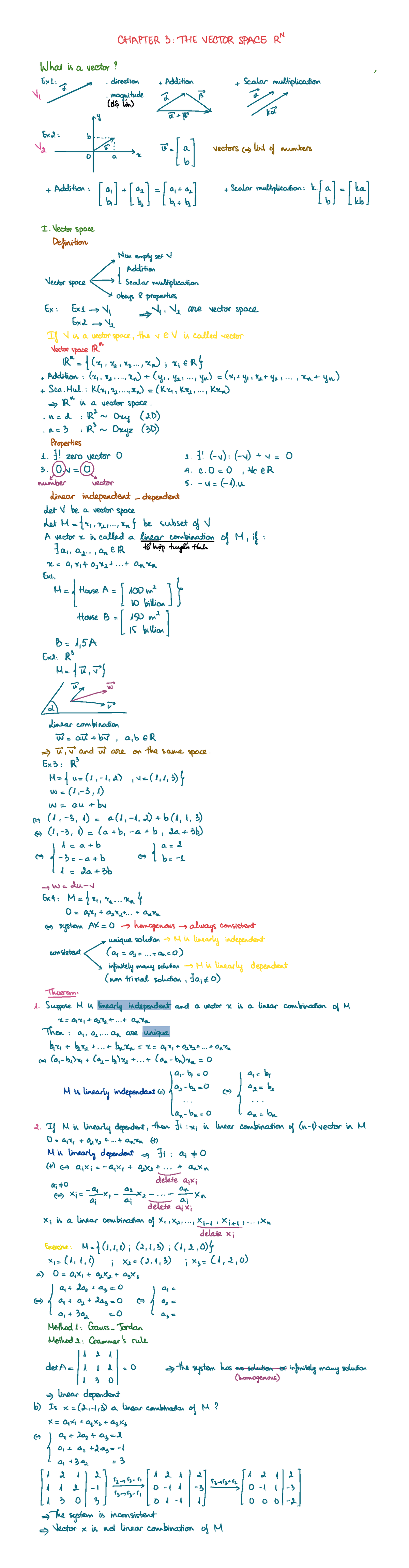 Chapter 3 - CHA PT ER 3 : TH E VE CT OR S PA CE R N W h a t is a ve ct o r? E xt : g - d i r ec ...