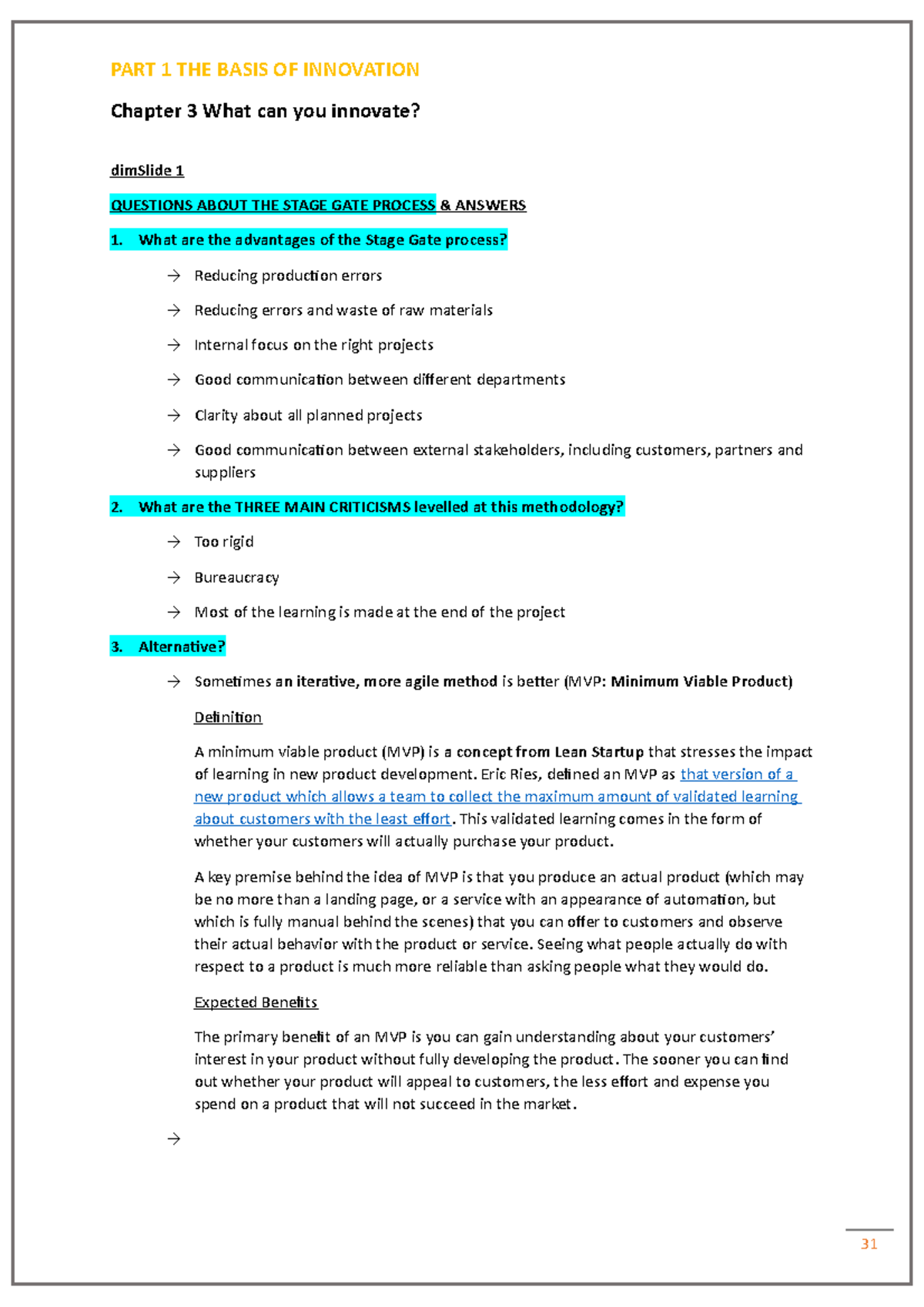 Chapter 03 What can you innovate PART I - Chapter 3 What can you ...