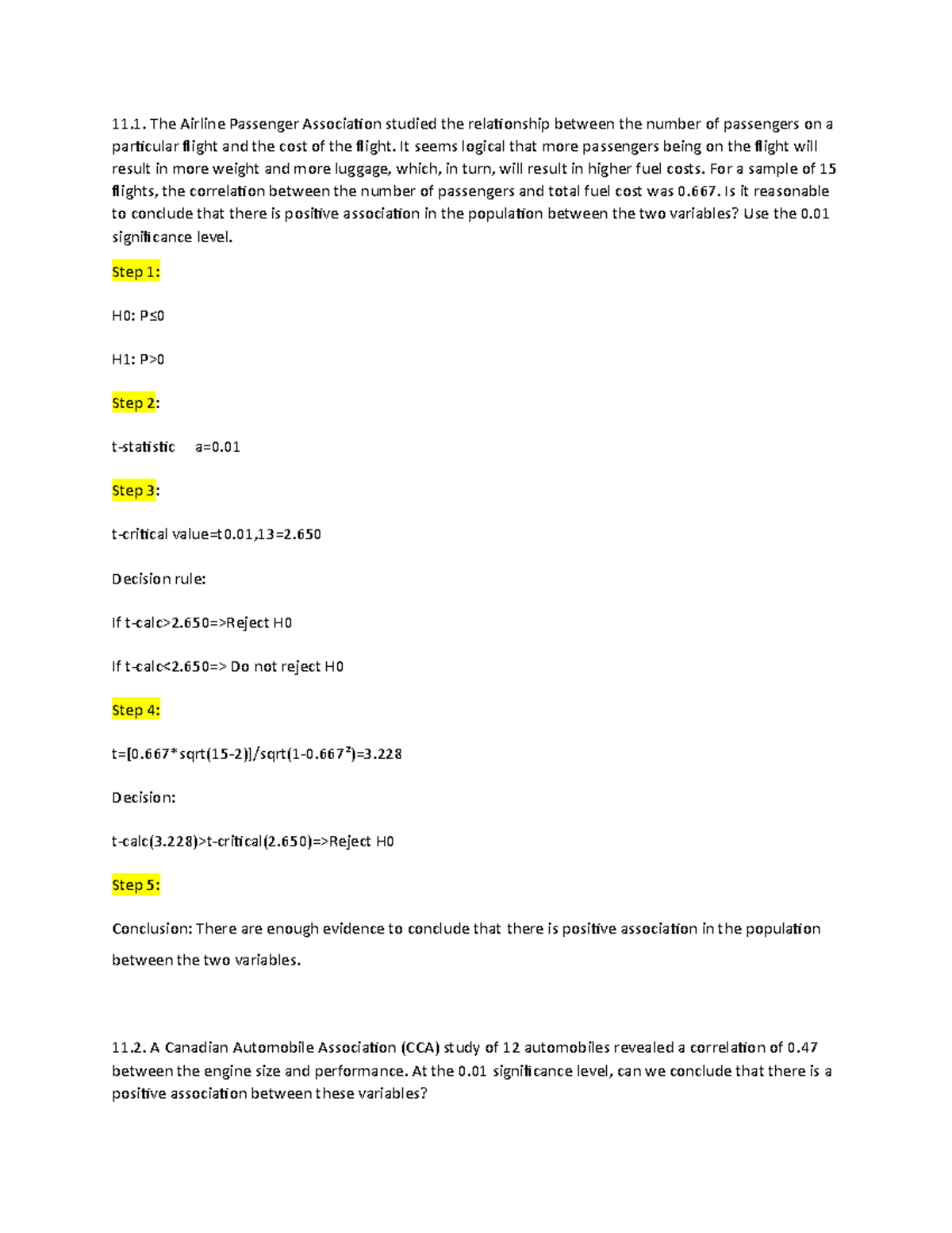 STA 1103 Lecture 11 Questions (Answer Key) - The Airline Passenger ...