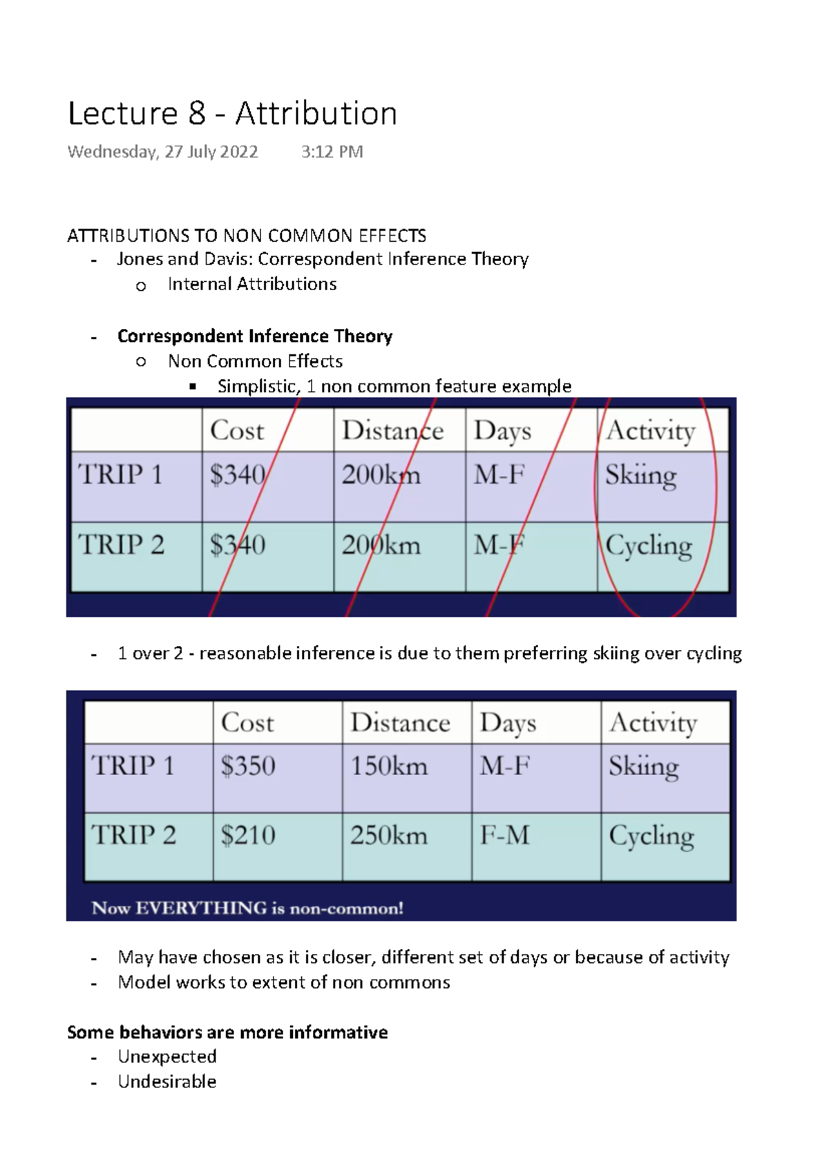 Lecture 8 - Attribution - ATTRIBUTIONS TO NON COMMON EFFECTS Jones and ...