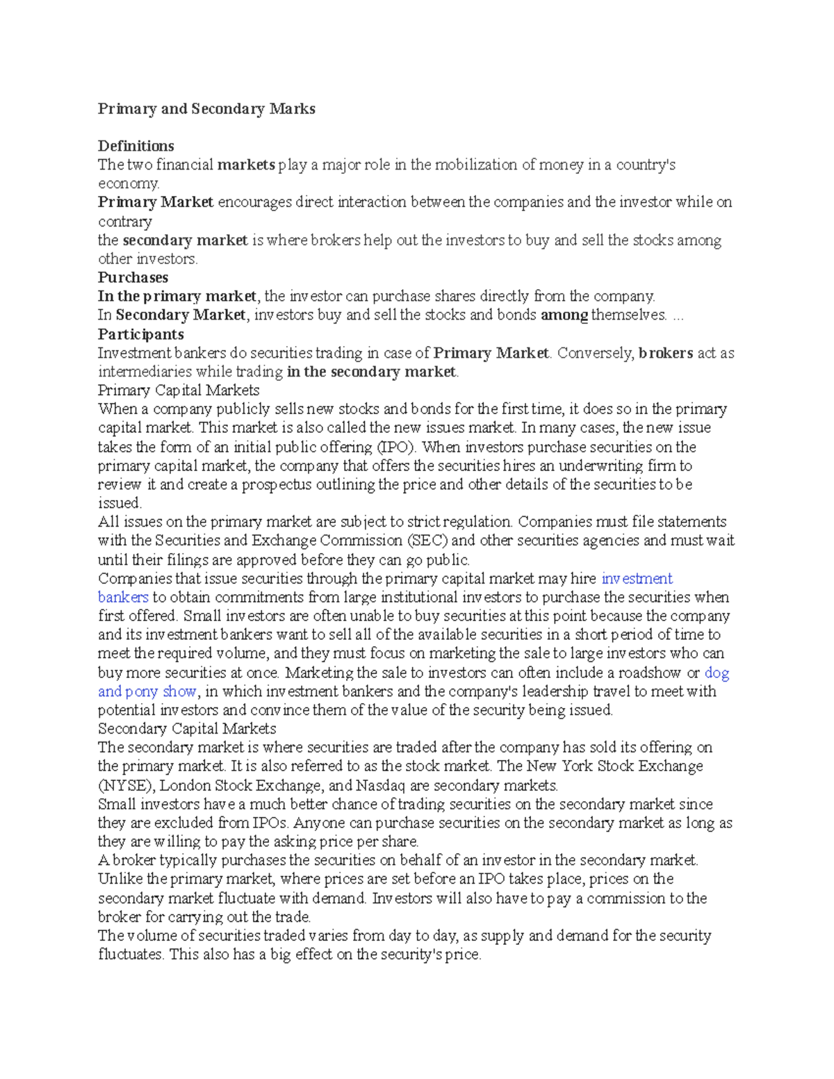 Primary and Secondary Marks - MGT 362 - UOPX - Studocu