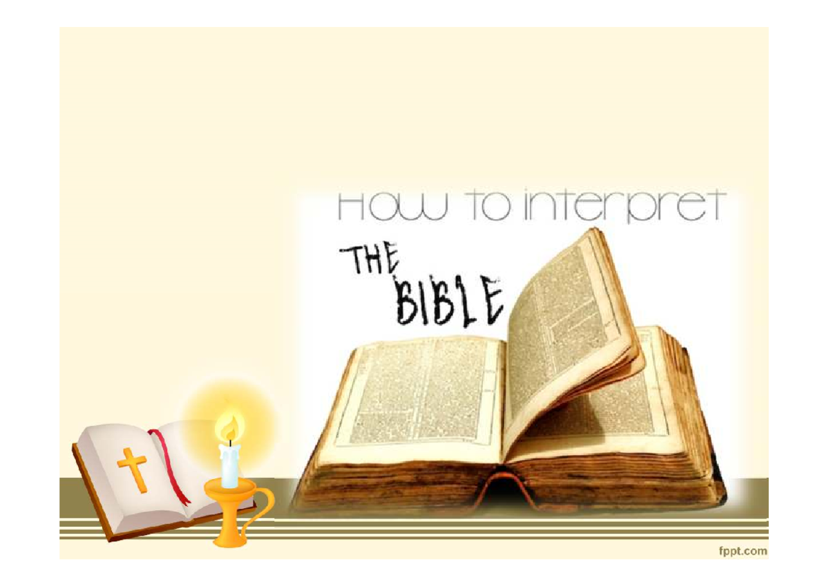 Biblical interpretation pdf - EXEGESIS VS. EISEGESIS Exegesis " Process ...