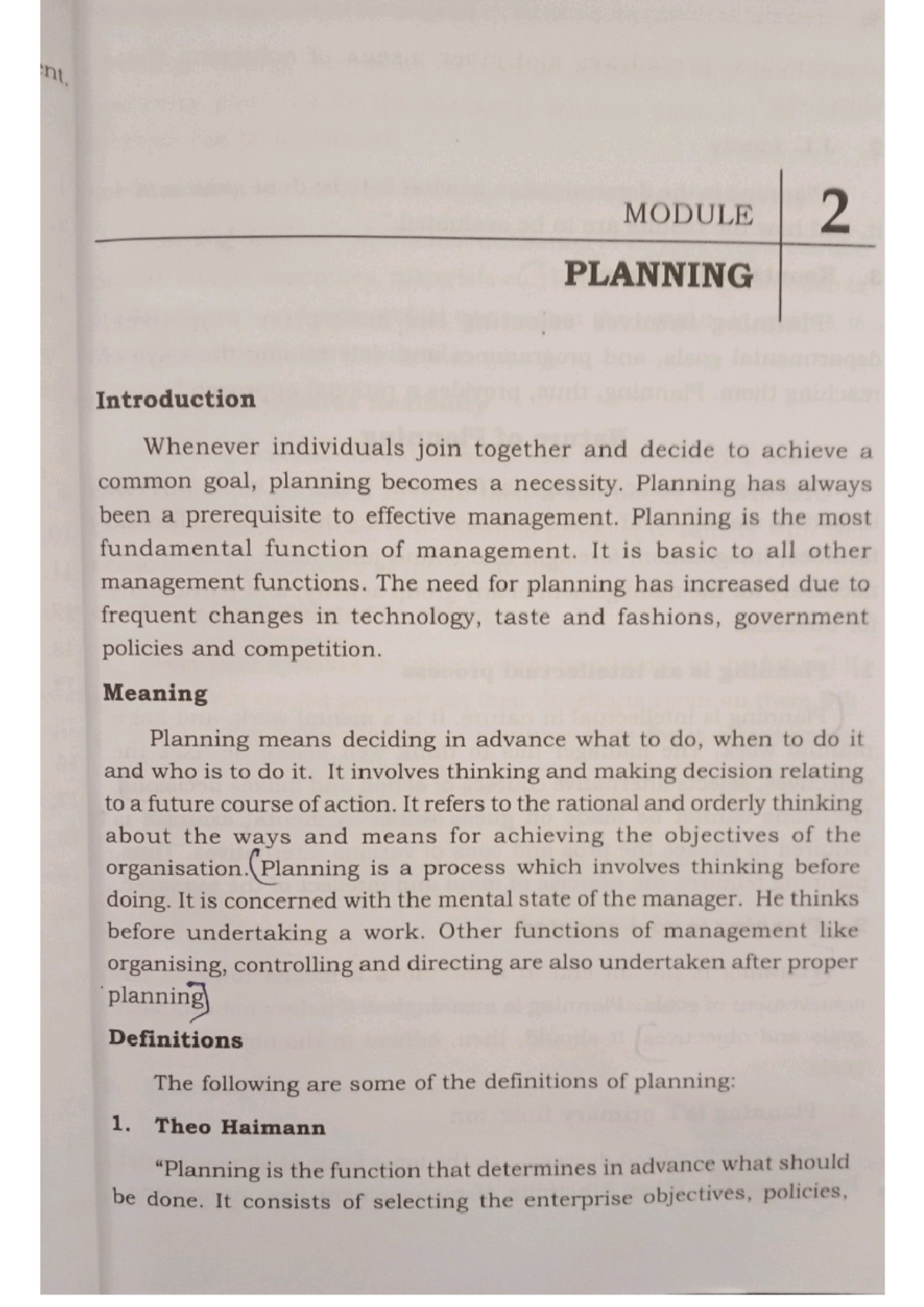 Planning - It's a lecture notes - bachelor of business administration ...