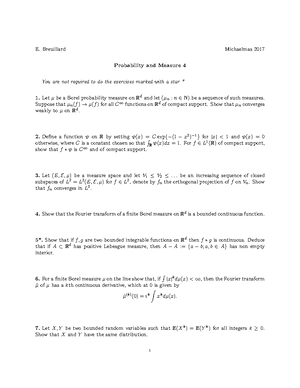 Dexter Probability and Measure - Part II — Probability and Measure ...