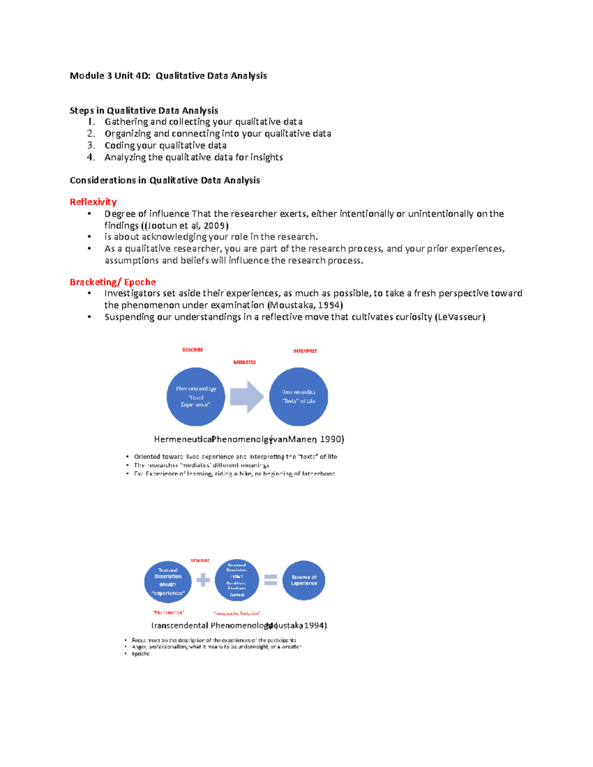 Module 3 Unit 4D Qualitative Data Analysis - Module 3 Unit 4D ...
