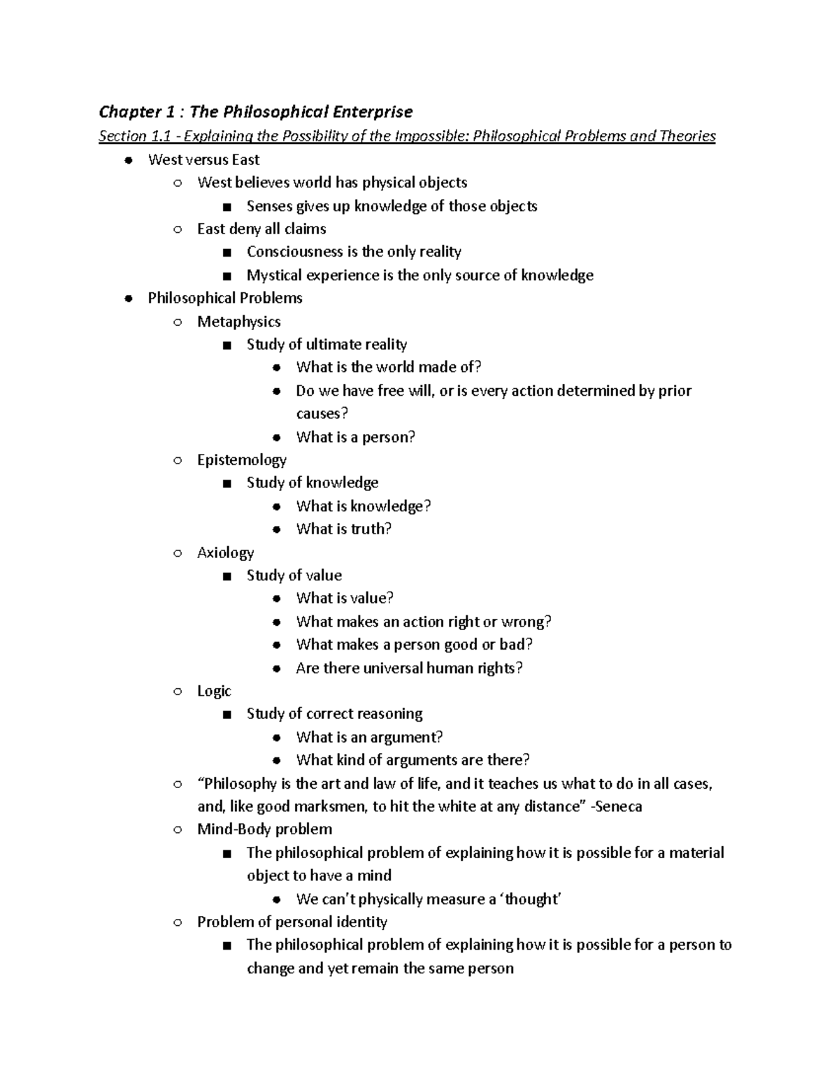 [PHL 2010 ] Textbook Notes - Chapter 1 : The Philosophical Enterprise ...