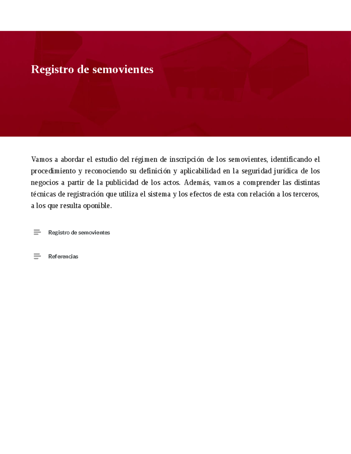 Registro de semovientes - Vamos a abordar el estudio del régimen de ...