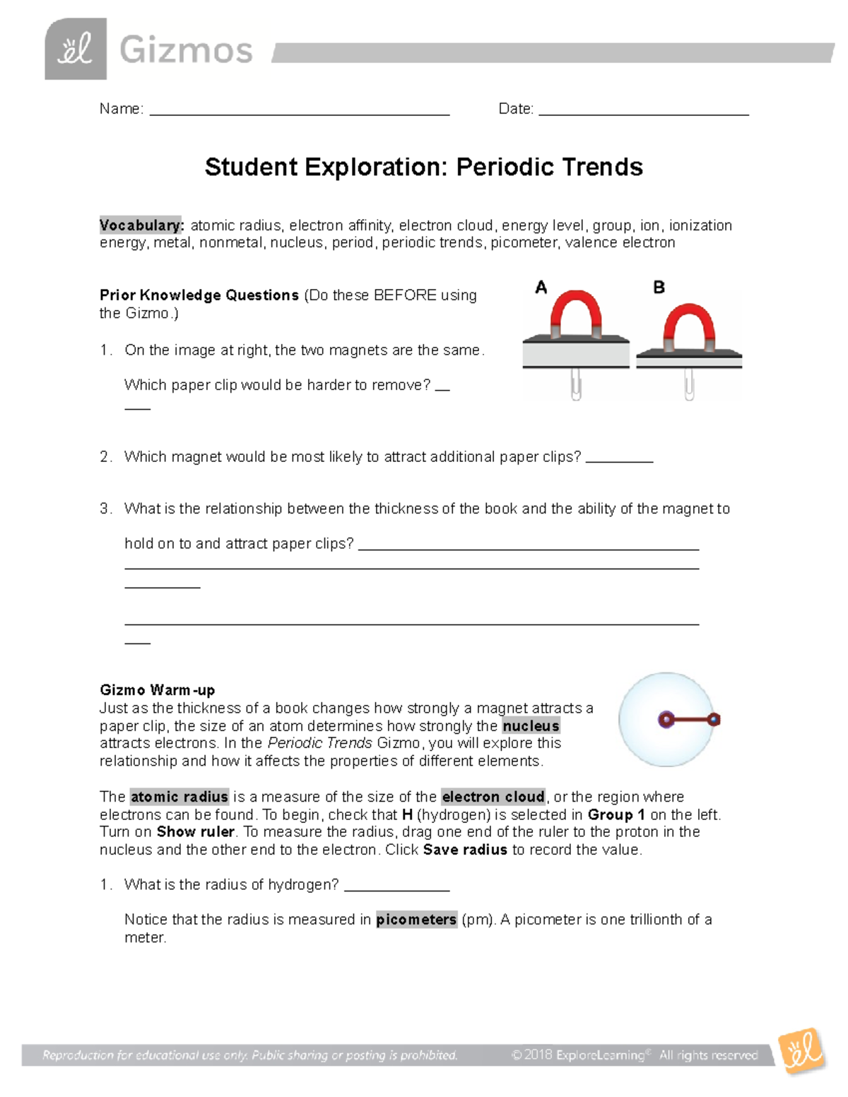 Periodic Trends SE (1) Modified - Name: Date: Student Exploration ...