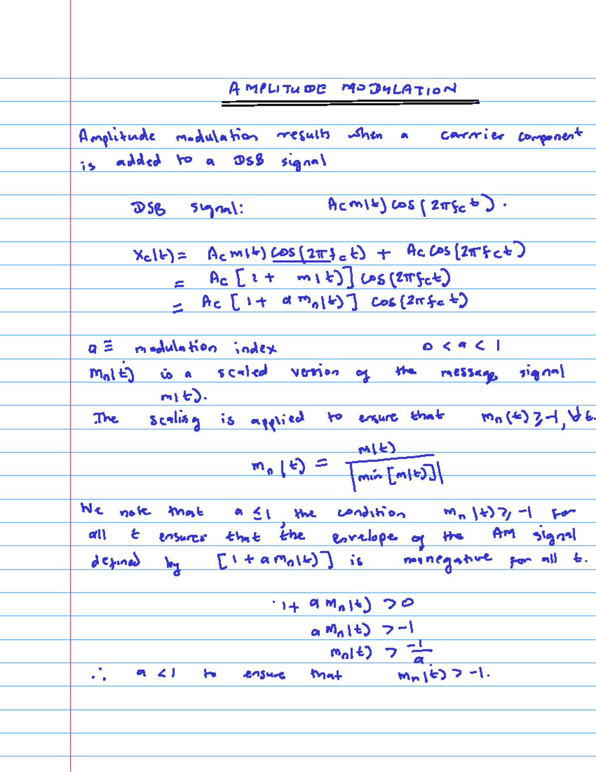 2-Amplitude-Modulation - Electronic engineering - Studocu